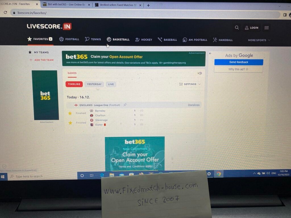 Verified sellers Fixed Matches 100% SURE WIN - Best Fixed Match ...